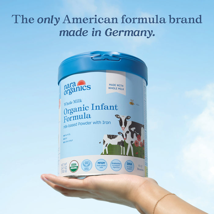Organic Whole Milk Infant Formula – Full size cans – Nara Organics