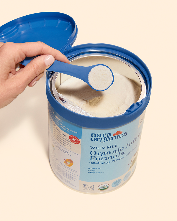 Organic Whole Milk Infant Formula – Full size cans – Nara Organics