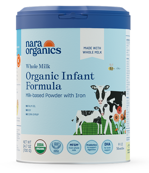 Organic Whole Milk Infant Formula – Full size cans – Nara Organics