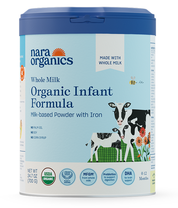 Organic Whole Milk Infant Formula – Full size cans – Nara Organics