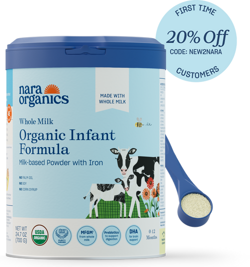 Organic Whole Milk Infant Formula – Full size cans – Nara Organics